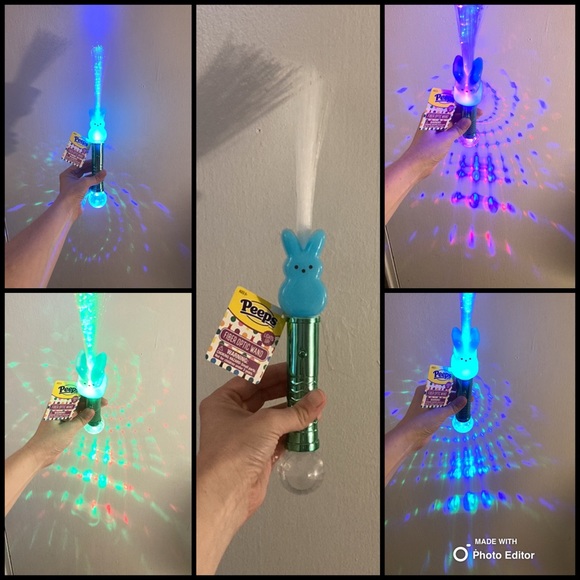 Peeps | Toys | Nwt Official Peeps Blue Bunny Multi Color Light Up Fiber ...